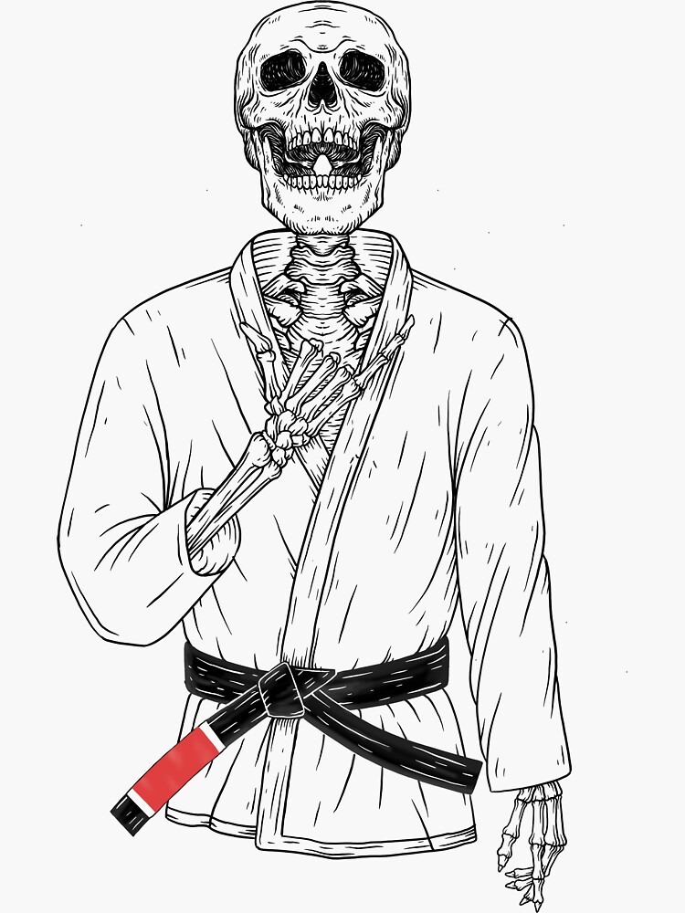 "Jiu Jitsu Skeleton" Sticker for Sale by MatSavage | Redbubble