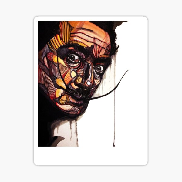 "Salvador Dali" Sticker for Sale by TIMGILLAM | Redbubble