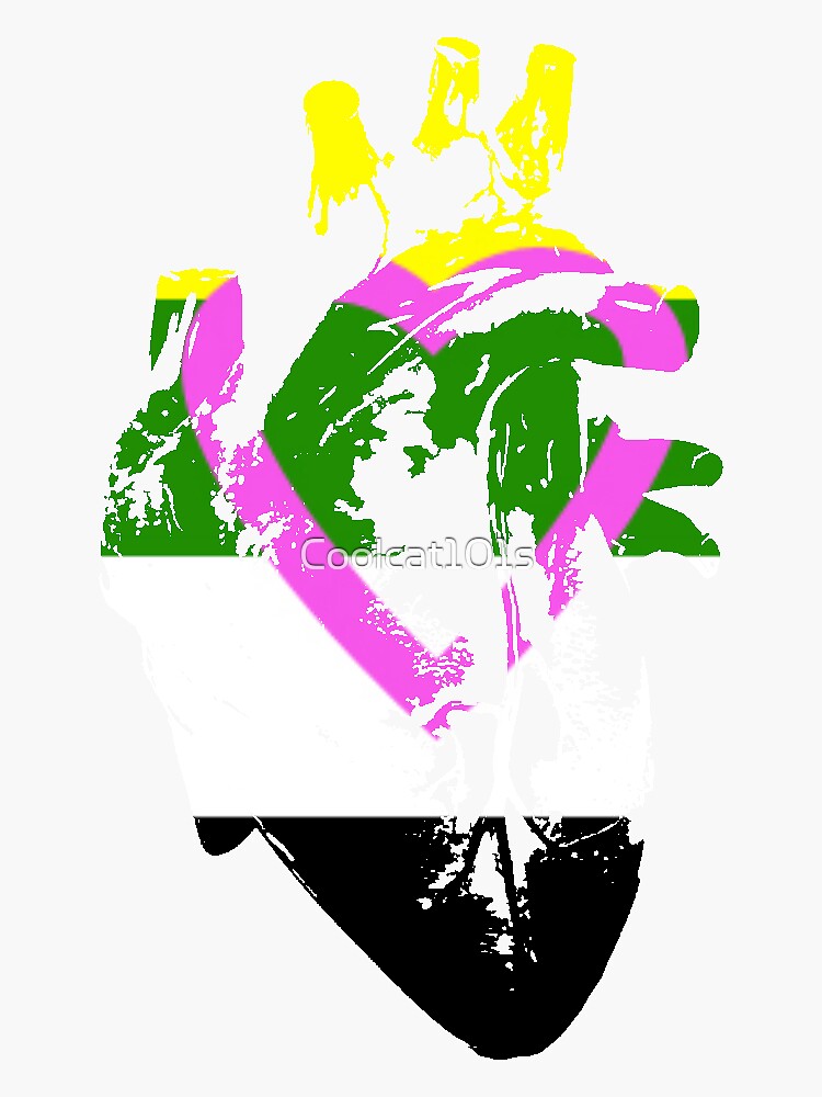 "Ceteroromantic/Ceterosexual Pride Heart" Sticker for Sale by ...