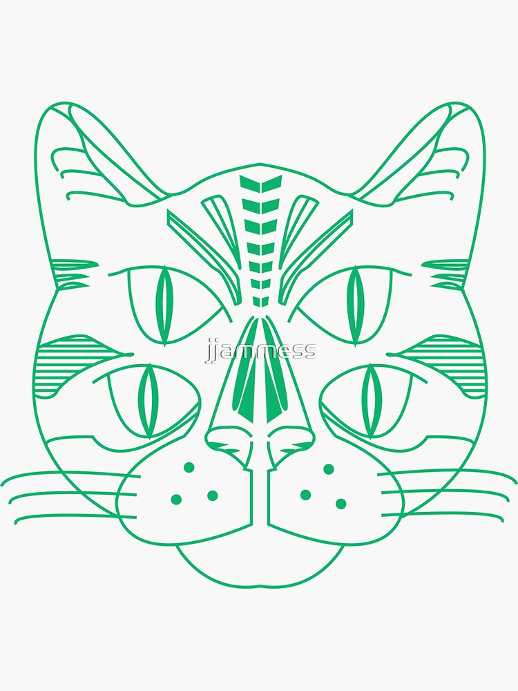 "Tron Cat" Sticker for Sale by jjammess | Redbubble