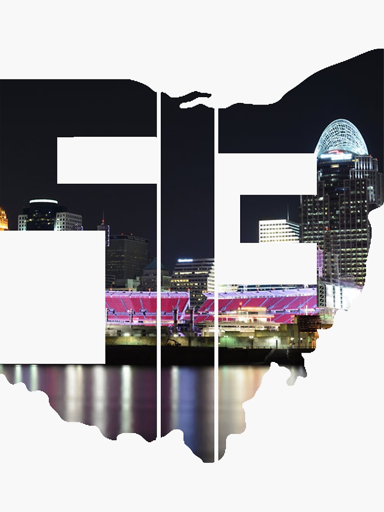 "Cincinnati 513" Sticker for Sale by dhannig | Redbubble