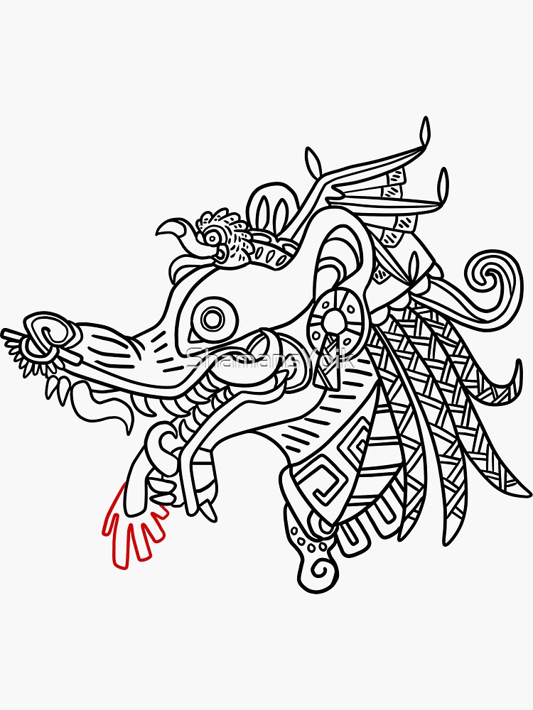 "Tlacuache - Black Outline" Sticker for Sale by ShamansYoik | Redbubble