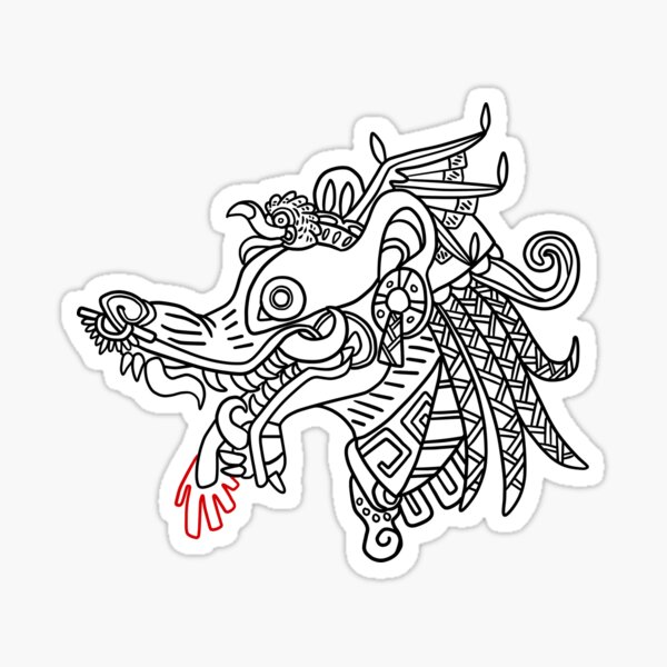 "Tlacuache - Black Outline" Sticker for Sale by ShamansYoik | Redbubble