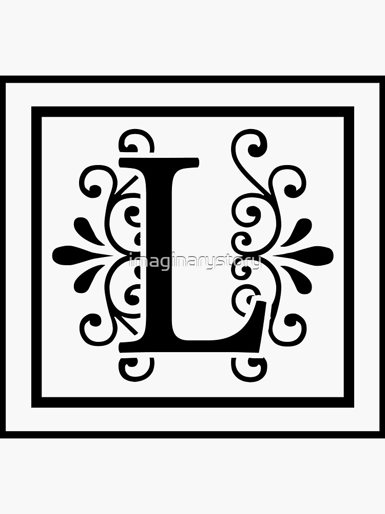 "Letter L Monogram" Sticker for Sale by imaginarystory | Redbubble