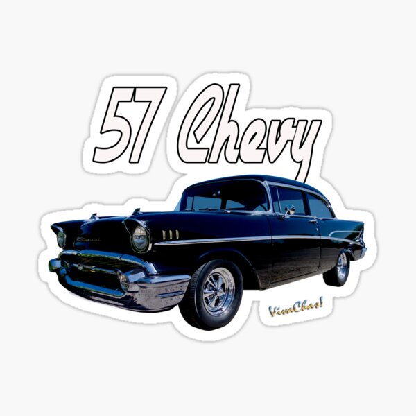 "57 Chevy T-Shirt" Sticker by ChasSinklier | Redbubble