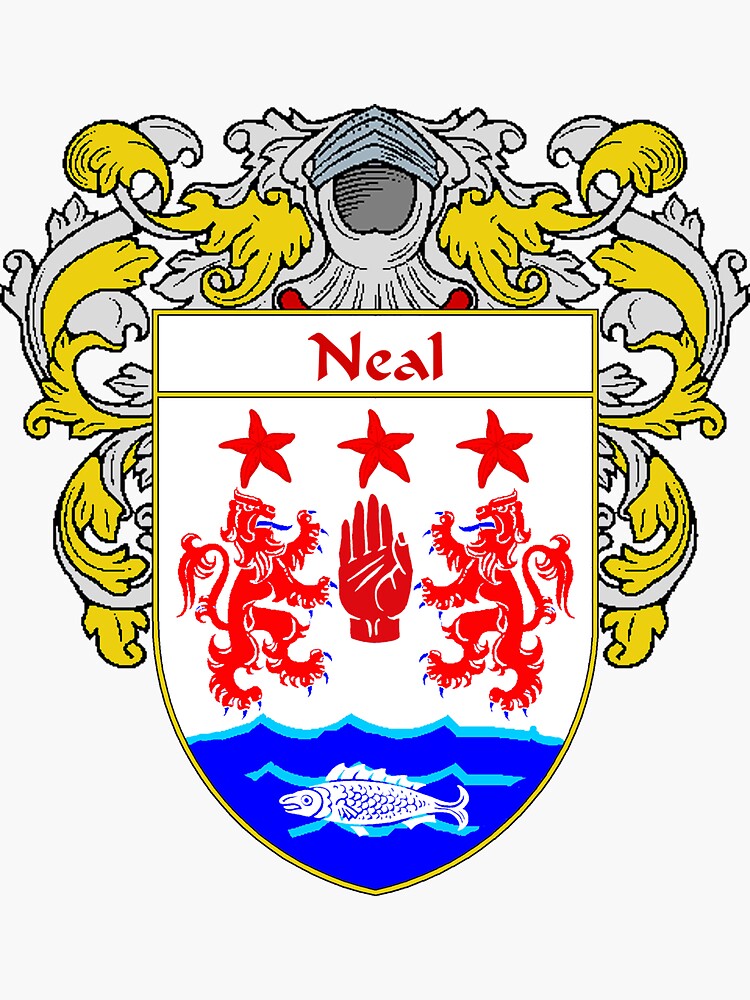 "Neal Coat of Arms/Family Crest" Sticker by IrishArms | Redbubble