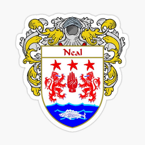 "Neal Coat of Arms/Family Crest" Sticker for Sale by IrishArms | Redbubble