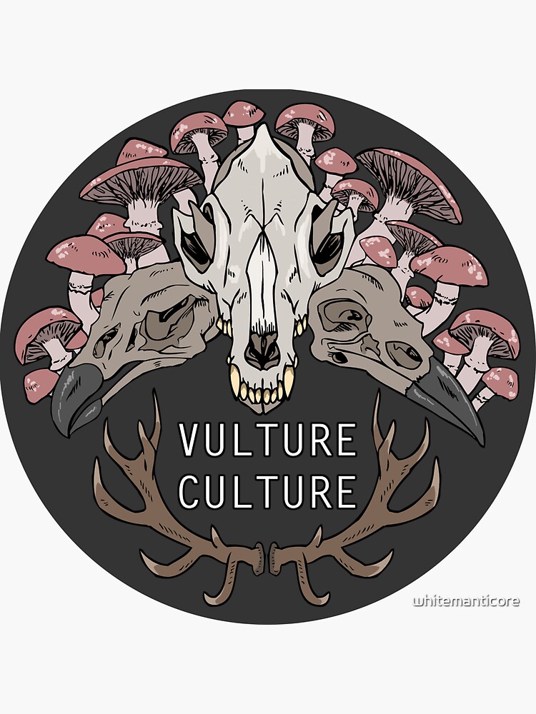 "Vulture Culture" Sticker for Sale by whitemanticore | Redbubble