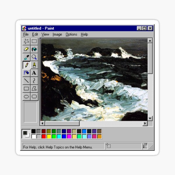 "Microsoft Paint Art" Sticker for Sale by toastedstew | Redbubble