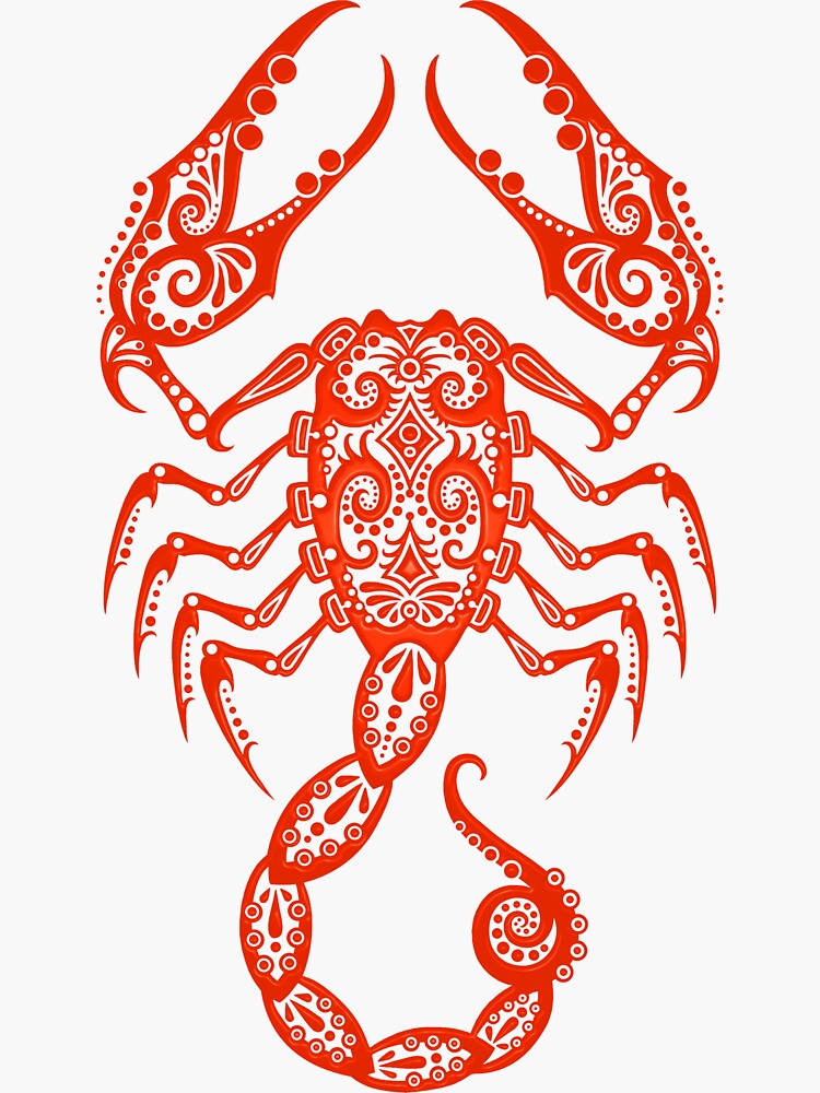 "Red Scorpio Zodiac Sign in the Stars" Sticker for Sale by JeffBartels ...