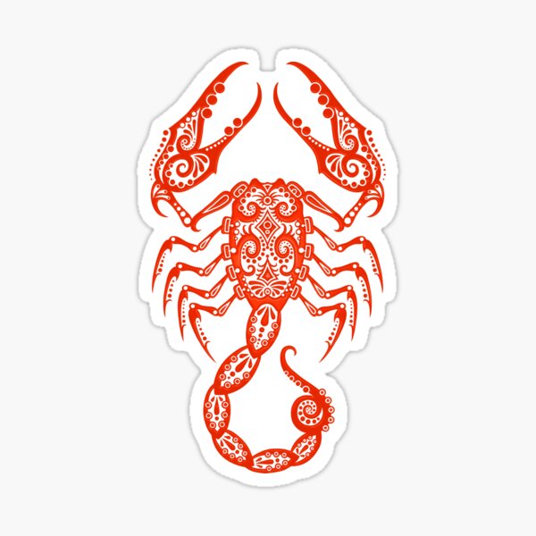 "Red Scorpio Zodiac Sign in the Stars" Sticker for Sale by JeffBartels ...