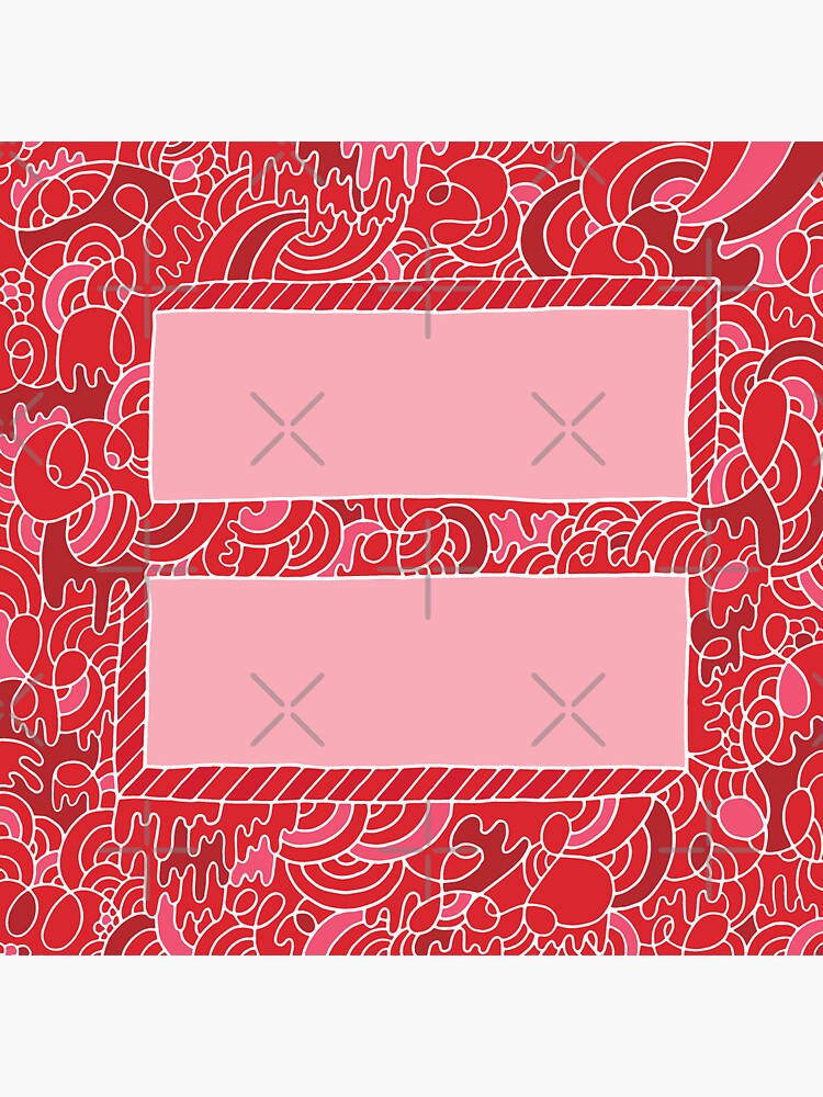 "Equality Doodle Equal Sign" Sticker for Sale by decentart | Redbubble