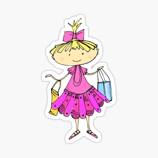 "Pink girl" Sticker by rafo | Redbubble