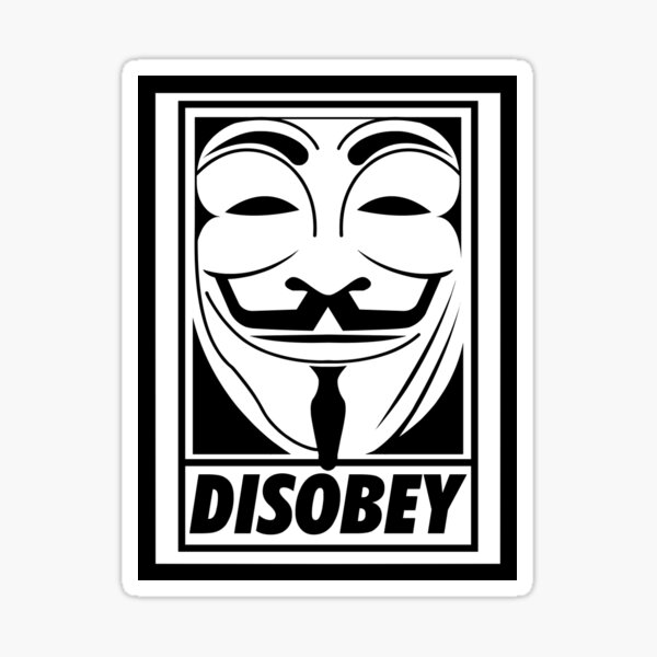 Anonymous Disobey Stickers | Redbubble