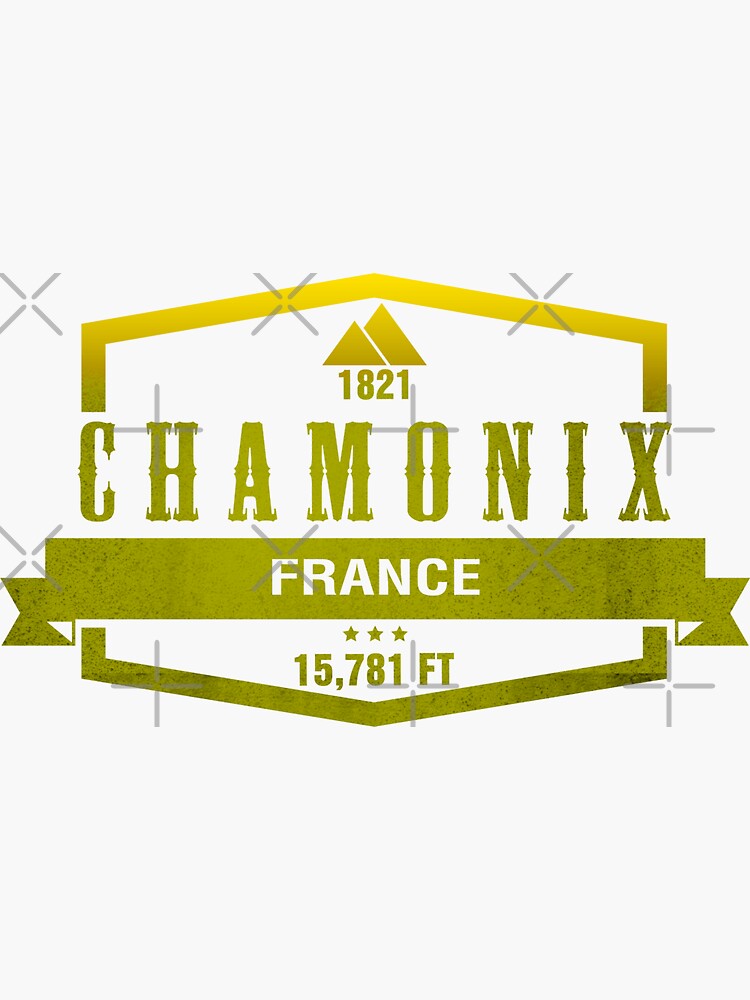 "Chamonix Ski Resort France" Sticker by CarbonClothing | Redbubble