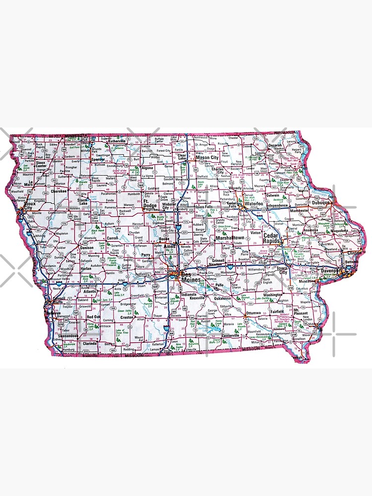 Iowa Highway Map