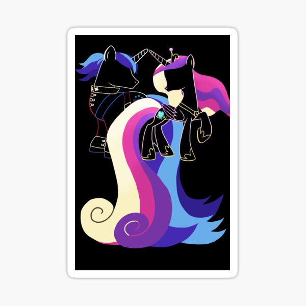 "Minimalist Shining Armour and Princess Cadence" Sticker by Crescent ...
