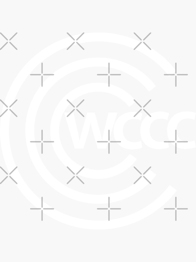 "WCCC Logo White" Sticker for Sale by OnionSkin | Redbubble
