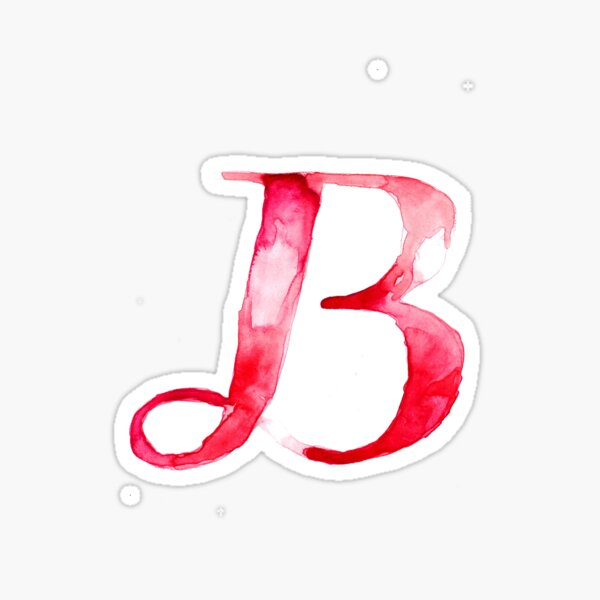 "Alphabet B" Sticker for Sale by bridgetdav | Redbubble