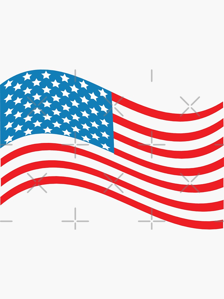 "American Flag Wave" Sticker for Sale by CarbonClothing | Redbubble
