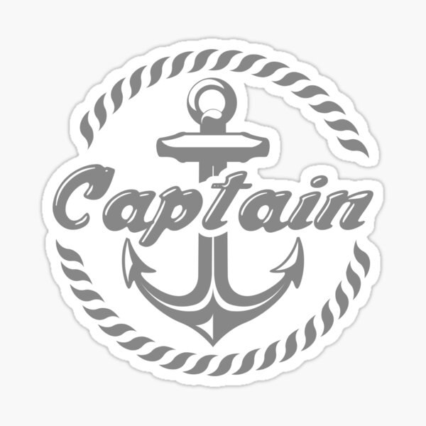 "Captain" Sticker for Sale by DesignFactoryD | Redbubble