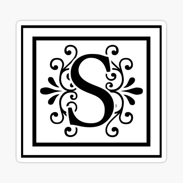 "Letter S Monogram" Sticker for Sale by imaginarystory | Redbubble