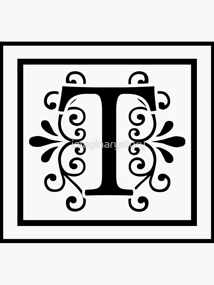 "Letter T Monogram" Sticker for Sale by imaginarystory | Redbubble
