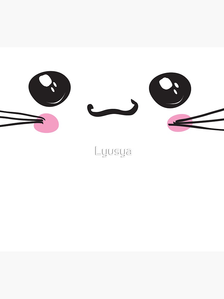 "kawaii icon, cute attractive face, white background vector" Sticker ...
