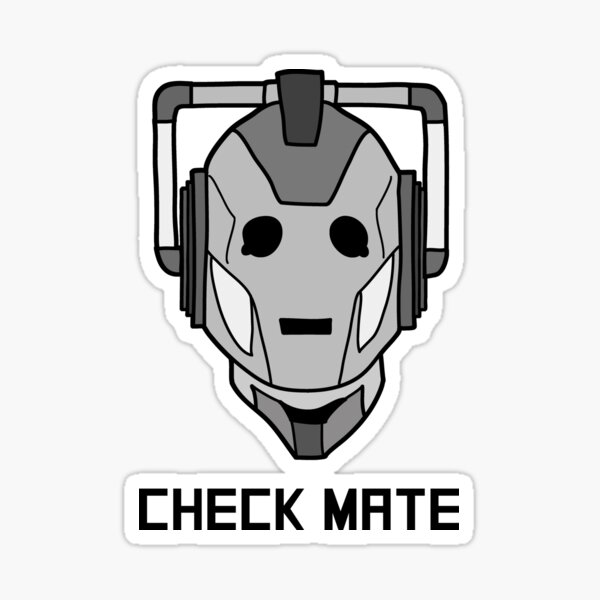 "Cyberman Check Mate" Sticker by syrensymphony | Redbubble