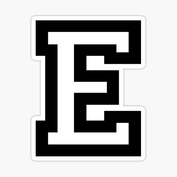 "Letter E two-color" Sticker for Sale by theshirtshops | Redbubble
