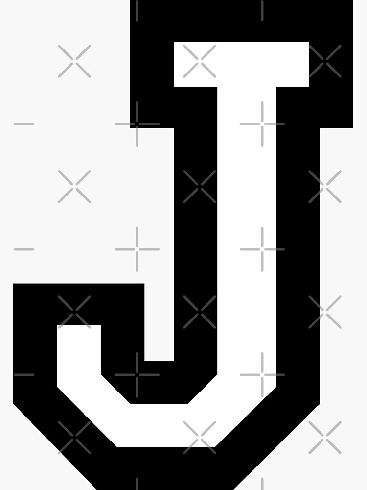 "Letter J two-color" Sticker for Sale by theshirtshops | Redbubble