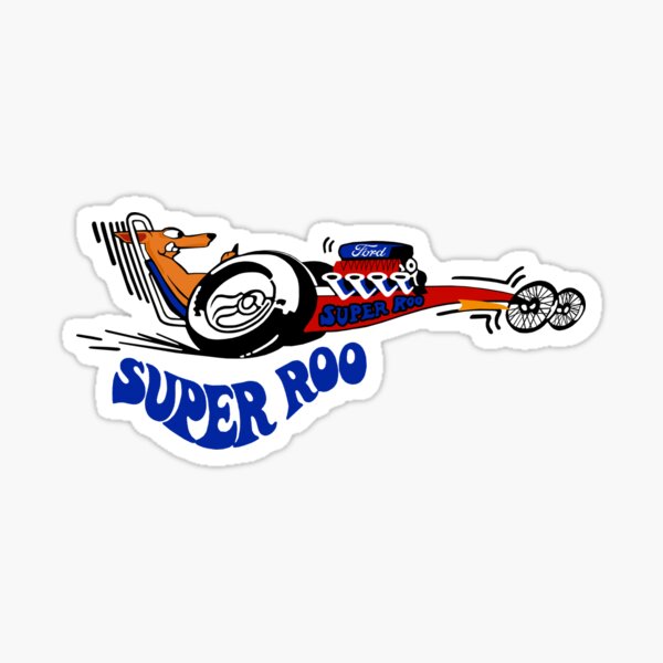 "Super Roo 70's Dragster" Sticker for Sale by TheScrambler | Redbubble