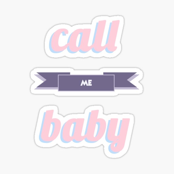 "EXO CALL ME BABY TYPOGRAPHY PASTEL" Sticker for Sale by katieamos ...
