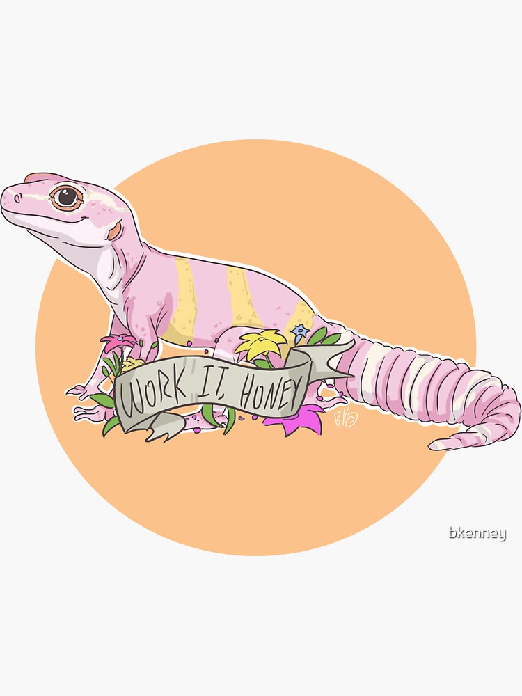 "Pickup Geckos - Work it, Honey" Sticker by bkenney | Redbubble