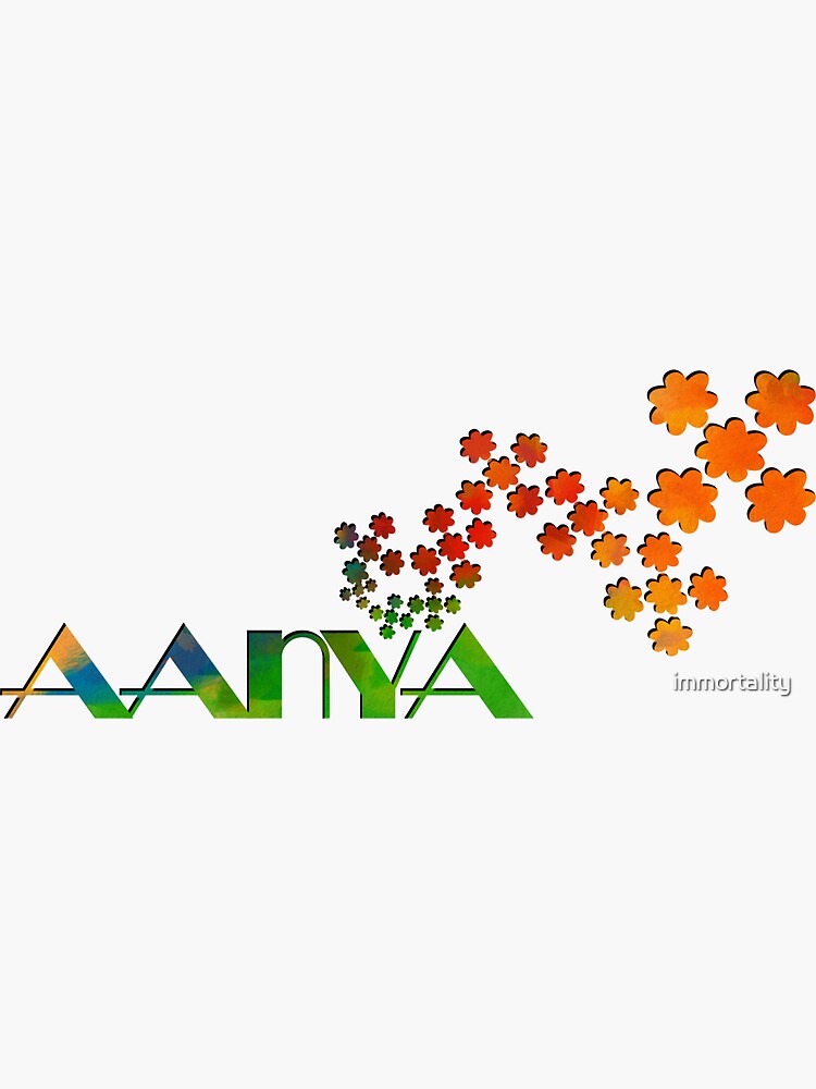 "The Name Game - Aanya" Sticker for Sale by immortality | Redbubble