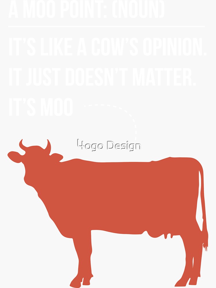 "Moo Point - Joey Tribbiani" Sticker by MBroadbridgee | Redbubble