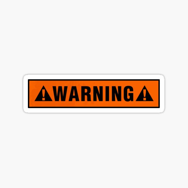 "Warning label T-shirt" Sticker for Sale by zerodean | Redbubble