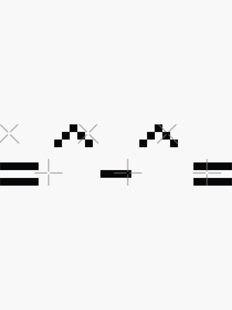 "Happy Ascii Cat" Sticker for Sale by CarbonClothing | Redbubble