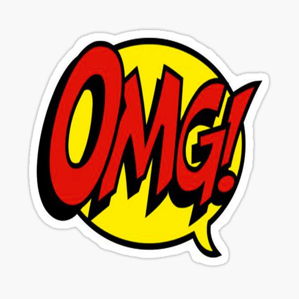 "Omg" Sticker by iFreshie | Redbubble