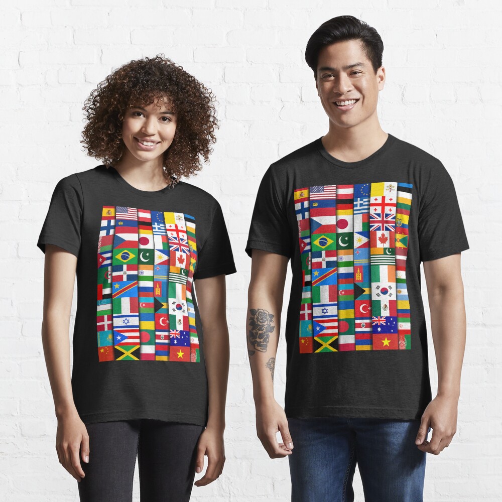 "60 Flags of the Countries of the World, International Gift" T-shirt by levsal | Redbubble