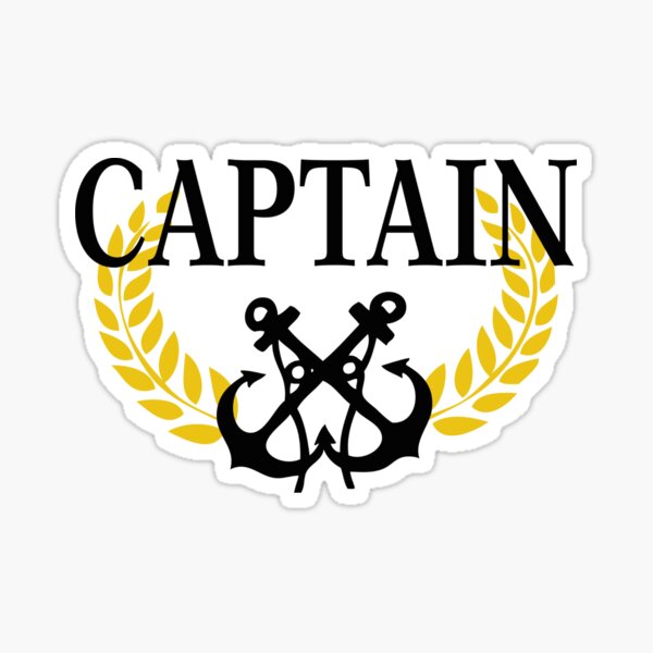 "Captain" Sticker by DesignFactoryD | Redbubble