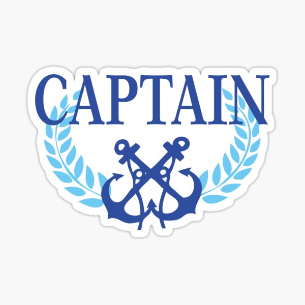 "Captain" Sticker by DesignFactoryD | Redbubble