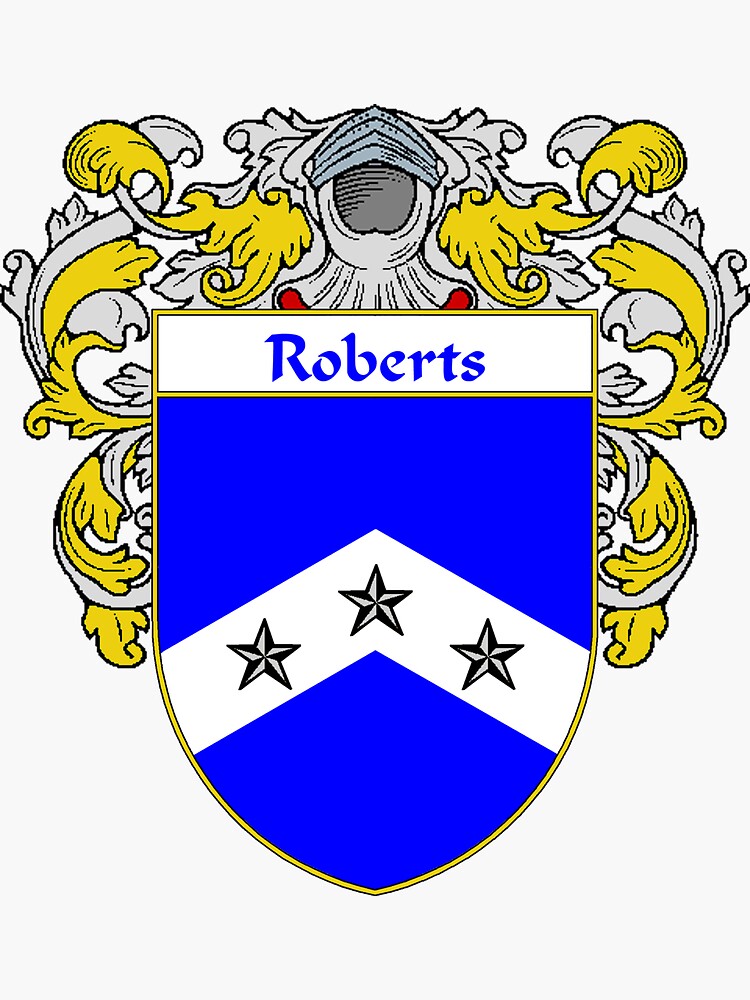 "Roberts Coat of Arms / Roberts Family Crest" Sticker for Sale by ...