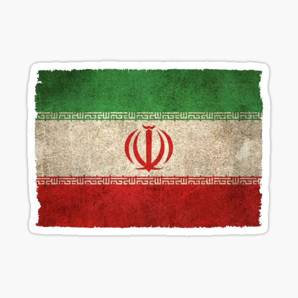 "Old and Worn Distressed Vintage Flag of Iran" Sticker by JeffBartels ...