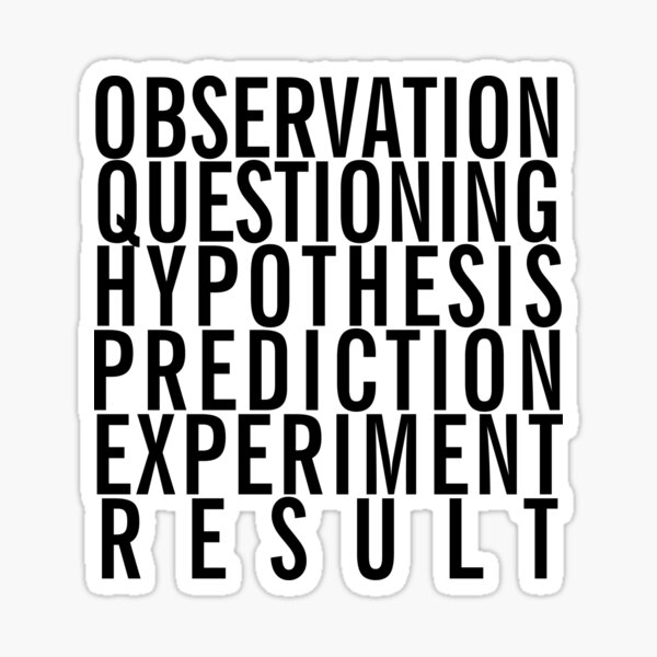 "Scientific Method" Sticker by enedois | Redbubble