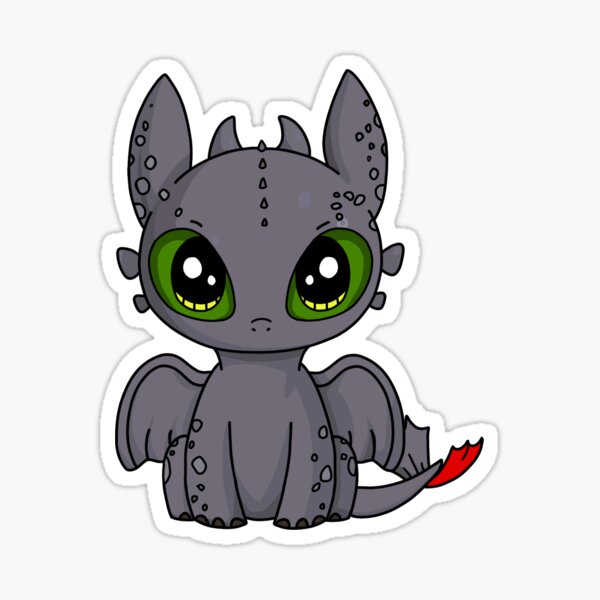 "Night Fury" Sticker for Sale by xLupusWhitex | Redbubble