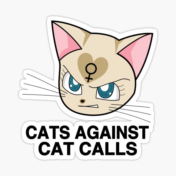 "CATS AGAINST CAT CALLS" Sticker for Sale by hunnydoll | Redbubble