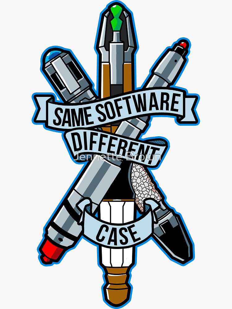 "Same Software Different Case (Colored Version)" Sticker for Sale by ...