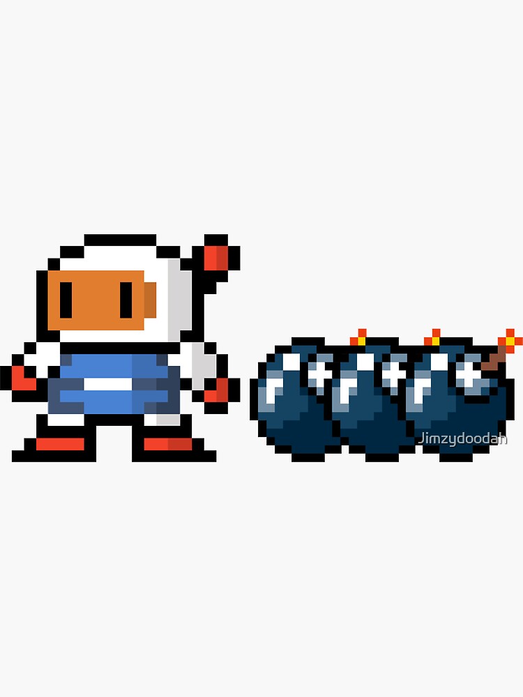 "Bomberman pixel" Sticker for Sale by Jimzydoodah | Redbubble