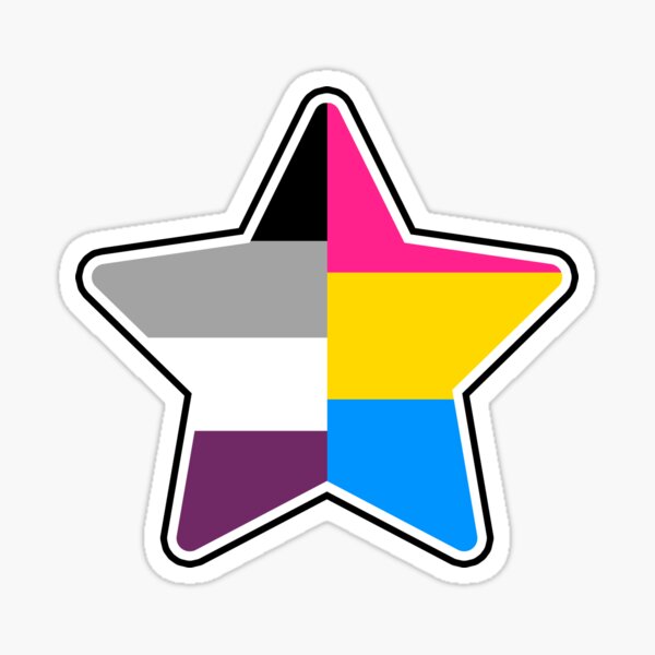 "Panromantic Asexual Star" Sticker for Sale by hamsters | Redbubble